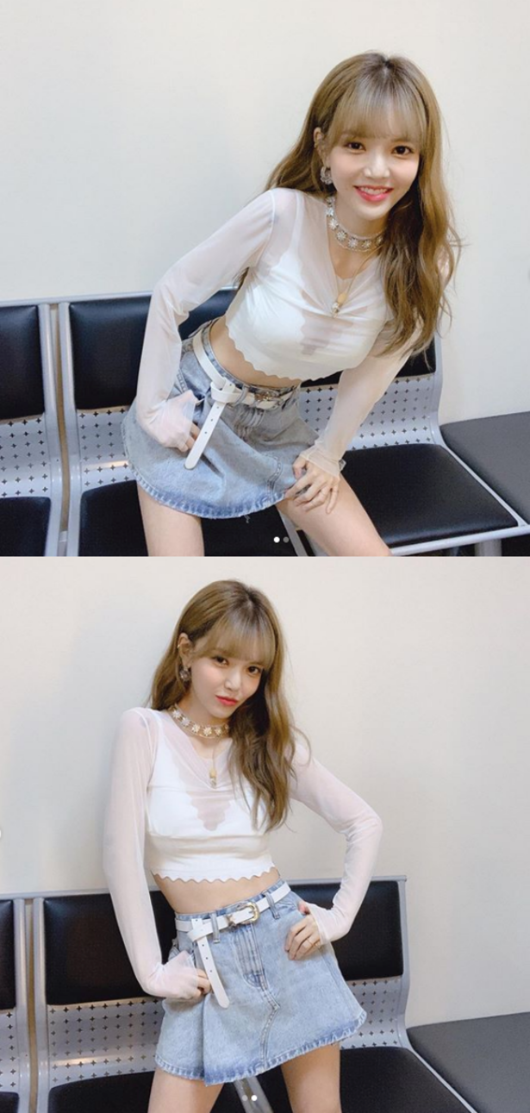 "홍보요정"..AOA 지민, 깡마른 몸매+러블리 미소[★SHOT!]