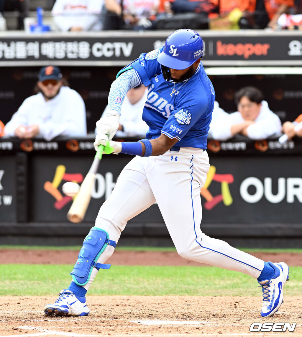 삼성 자신감 대단하네, 좌완 류현진 나오는데…좌타자 7명 그대로 '고정 라인업' 가동했다 [PO3] - OSEN