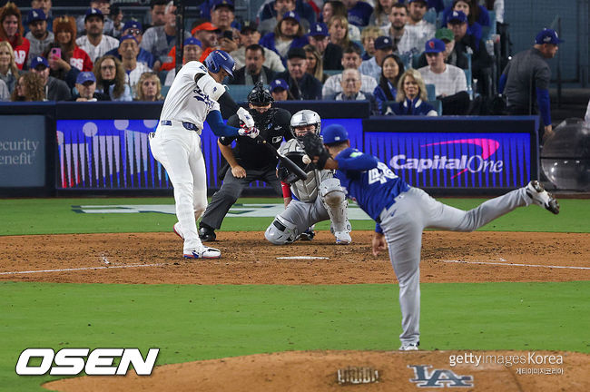 2루타-홈런-2루타-홈런-고의4구-고의4구-고의4구…오타니 아직도 최초가 남았다니, WS+PS 최초 7출루 대기록 - OSEN