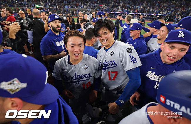 "야마모토는 G.O.A.T!" 3억2500만 달러도 부족하다...96구 선발승→다음날 또 34구 무실점, 헹가레 투수 자격 충분했다 [WS7] - OSEN