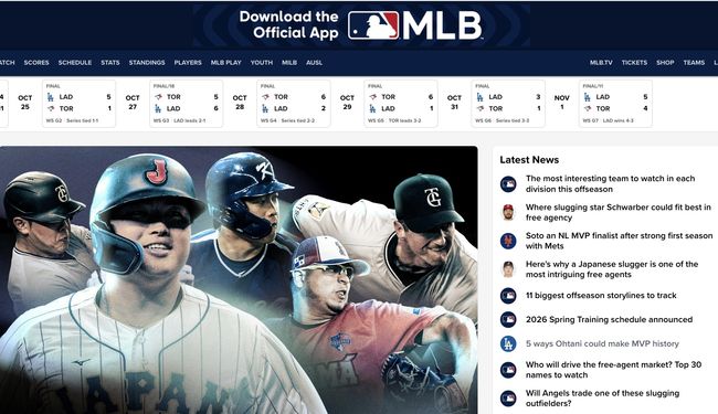 진짜 미국 가나? 롯데가 눈독 들이는 FA 강백호, MLB.com 메인 화면 등장 - OSEN