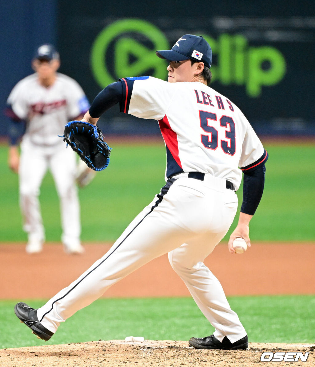 'KKKKKKKKKKK, 5회까지 11탈삼진' 대표팀 마운드 철벽, 6회 노히트 깨지다 [대표팀 평가전] - OSEN