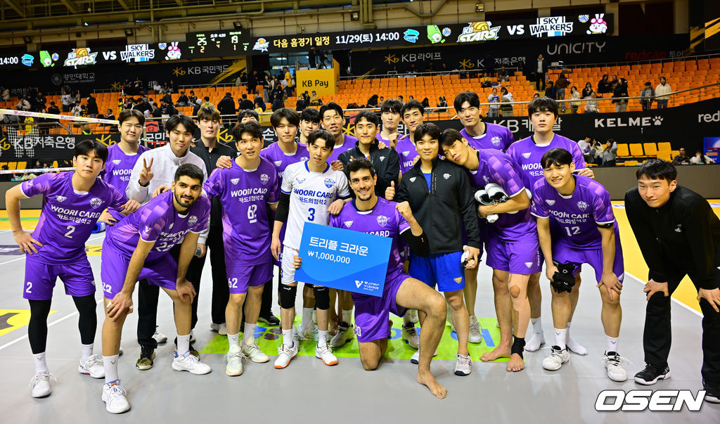 [사진]우리카드,'KB손해보험에 3-1 승리' - OSEN